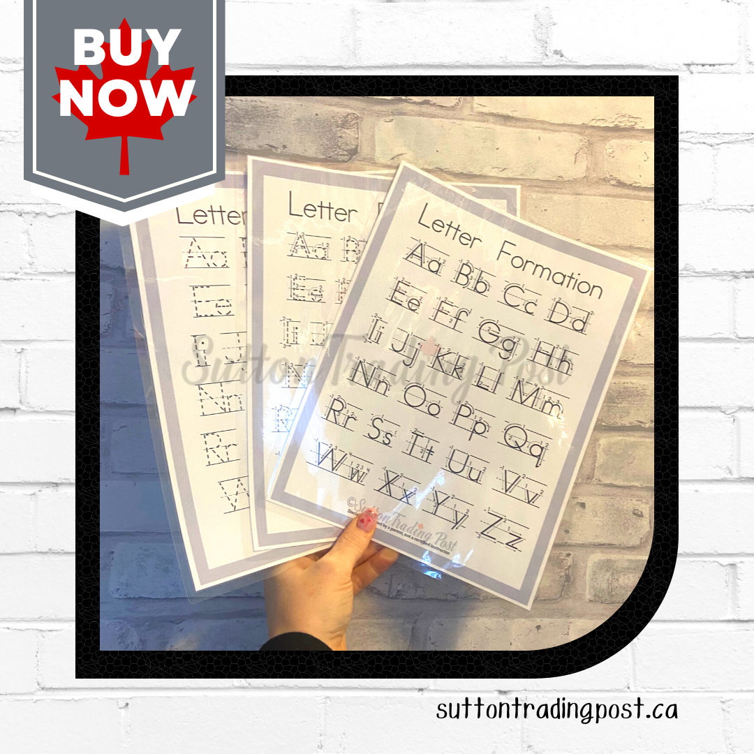 Letter Formation, Writing your Alphabet, Alphabet Chart, 8.5x11 ...